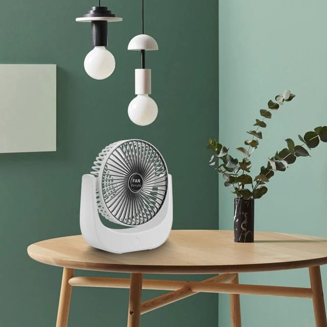 Desktop Mini Fan, Wide Angle Portable Rechargeable Desk Fan - resellKori